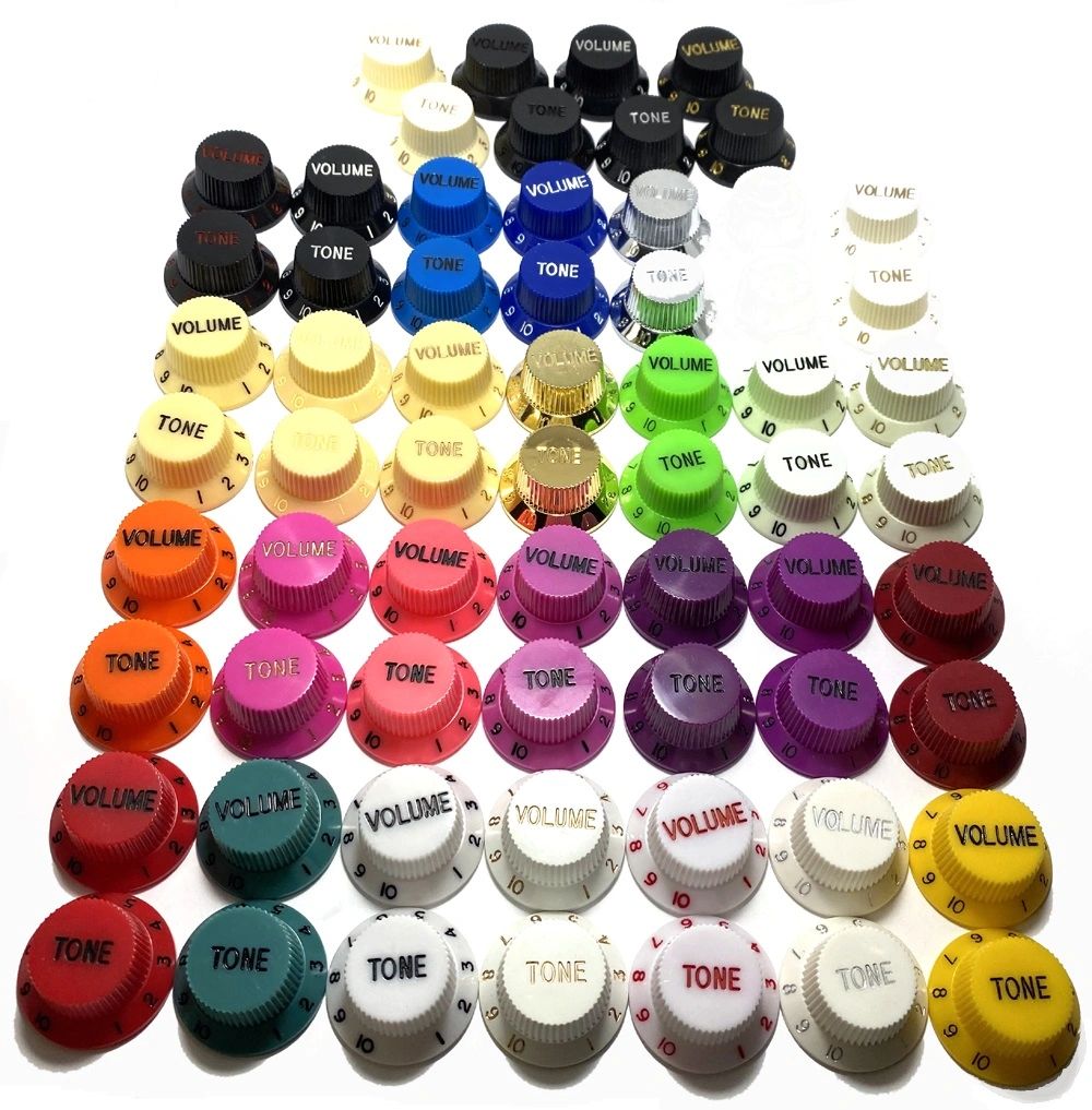 Standard Strat Knobs, Push-On Style ~ Choice of Colors