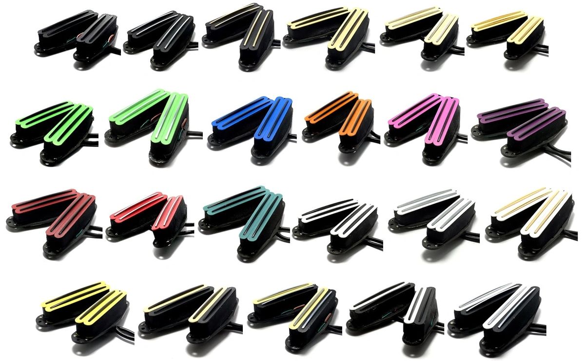 Duo Rails Strat Sized Humbucker Pickups ~ Set Style Options & Color Choice