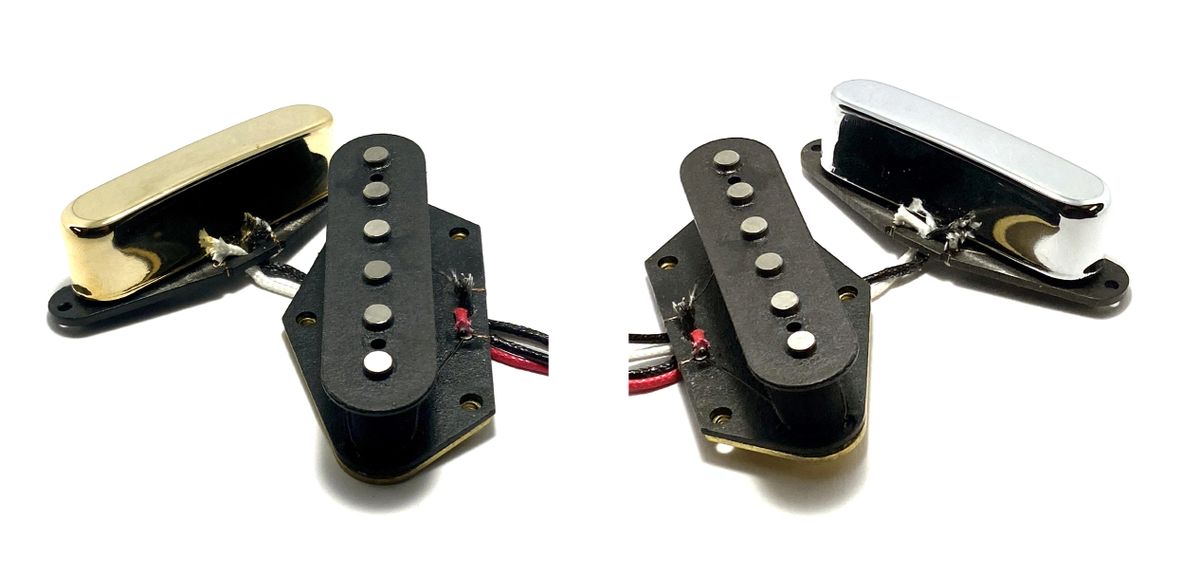 Pure Vintage Tele Pickup Set, Classic Winding & Design ~ Bridge & Neck ...