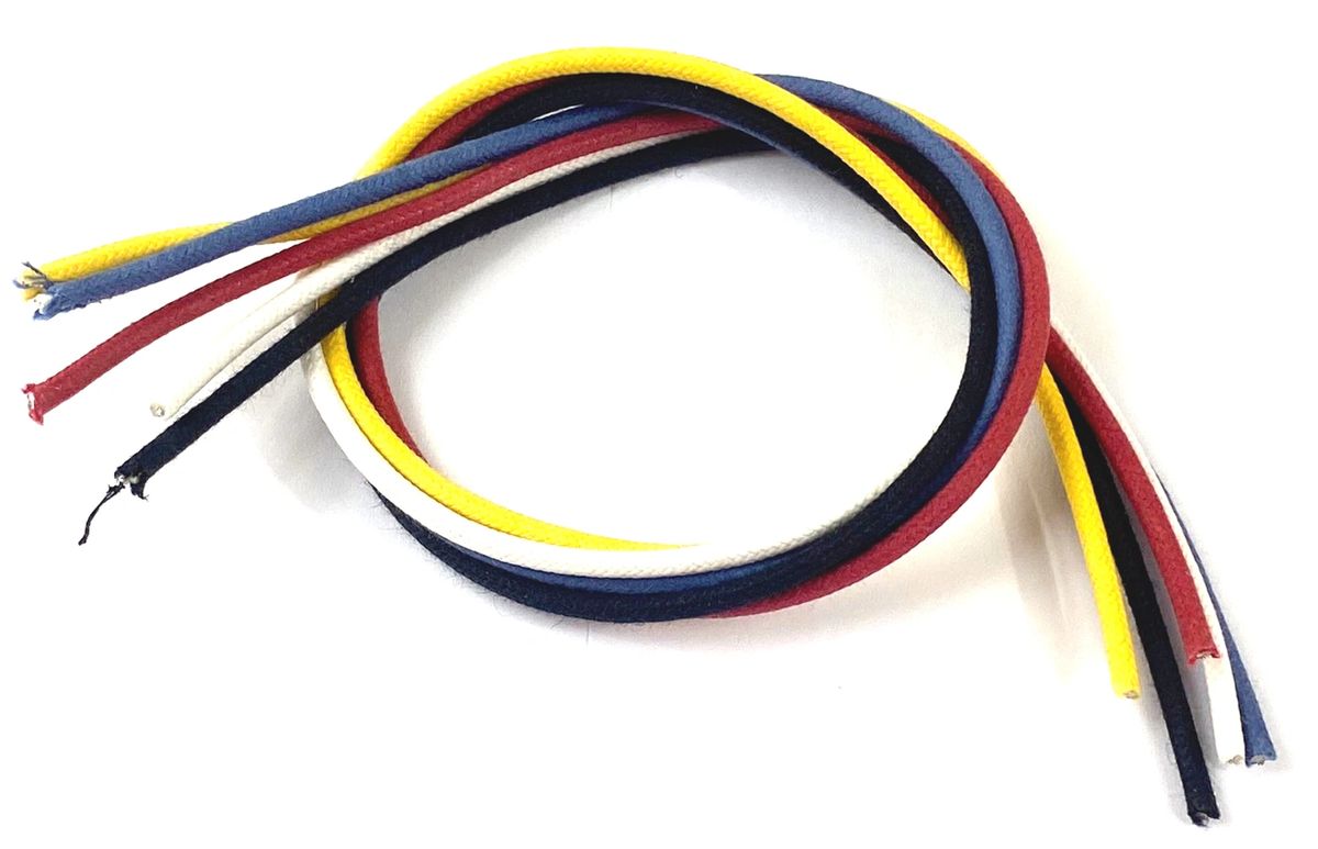7.5ft (90") HD Wire Set ~ Cloth Covered Vintage Type Heavy Duty 20awg