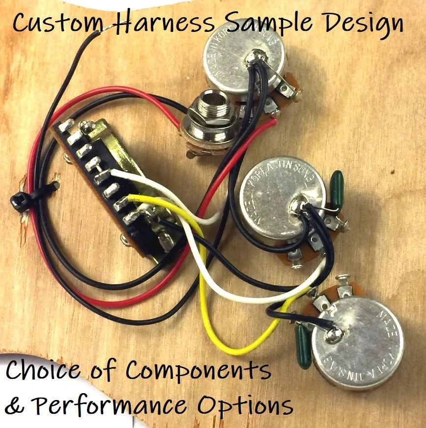 Custom Left Handed Guitar Wiring Harness ~ Prewired Electronics ...