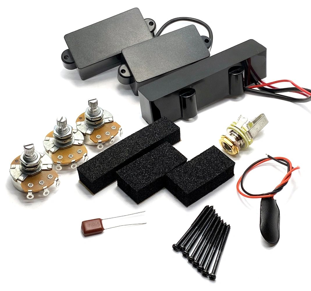 Active PJ Bass Pickup Set, 4 String Jazz Bridge + P Bass Split Set ...