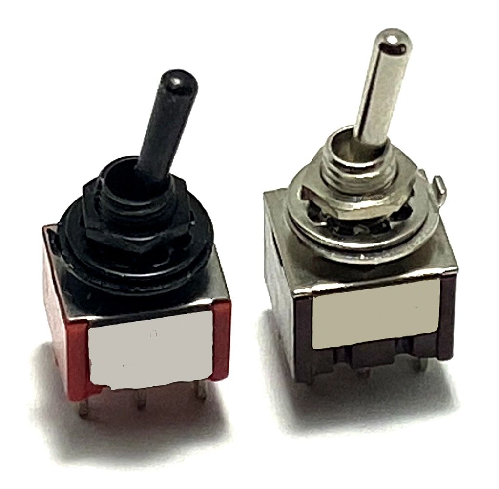 3-Way Mini Switch, On-On-On DPDT 3W Toggle Style Selector ~ Color Choice