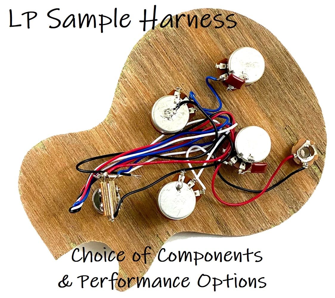 Two Pickup LP Guitar Wiring Harness ~ Prewired Electronics & Choice of ...