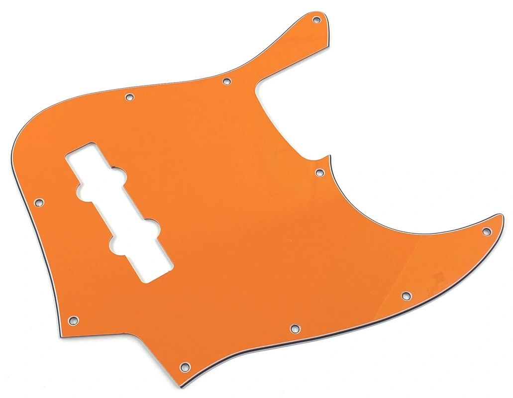 Jazz Bass Four String Pickguard, 4 String Standard Guard ~ Orange
