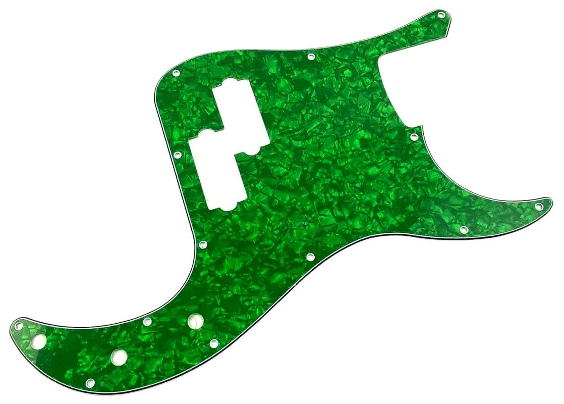 P Bass Pickguard, Standard P-Bass Guard ~ Green Pearl