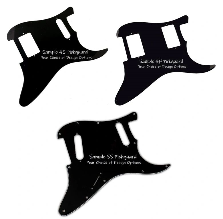 Custom Two Pickup Strat Pickguard, Choice of Pickup Rout Styles ...