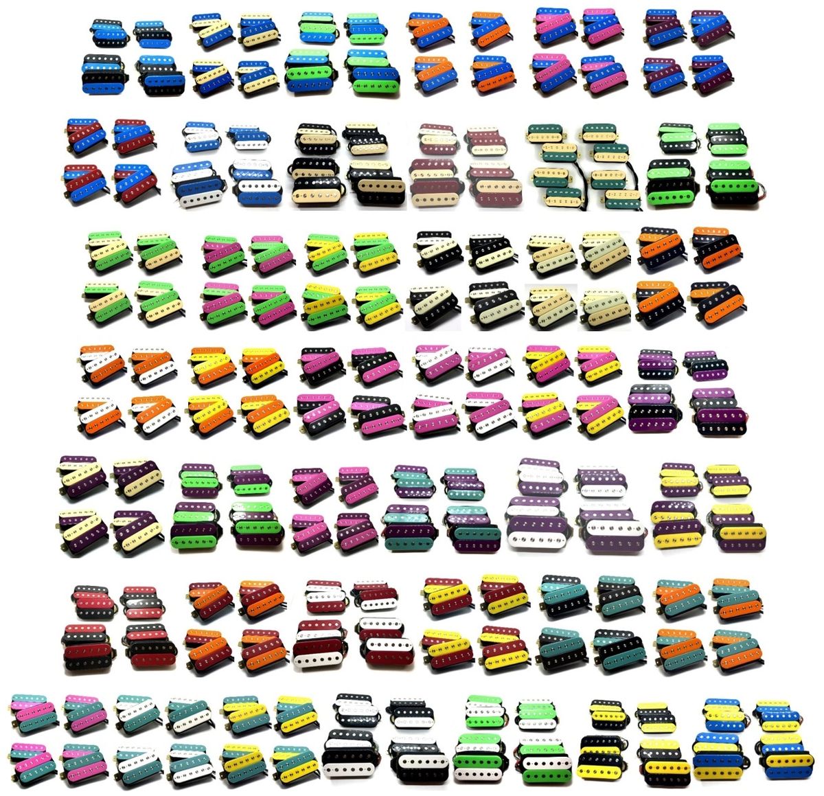 Screamers Zebra Humbucker Set (Bridge + Neck) ~ Zebra Color Choices