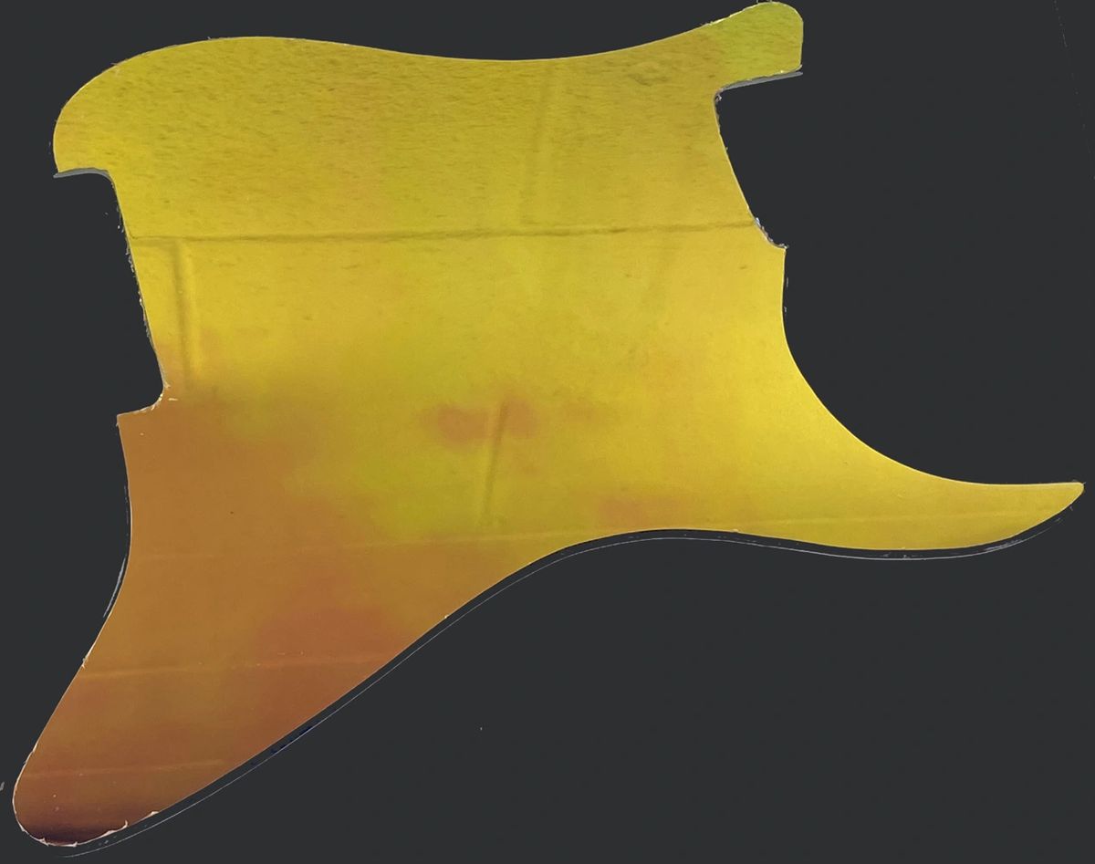 Blank Strat Pickguard, Transparent Iridescent