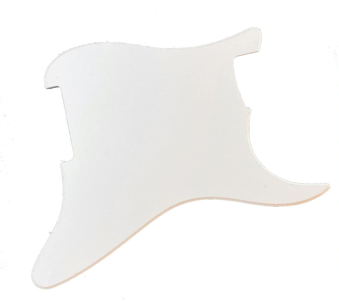 Blank Strat Pickguard ~ White Solid