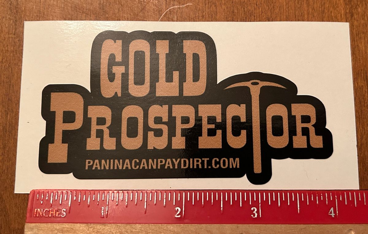 Gold prospector sticker