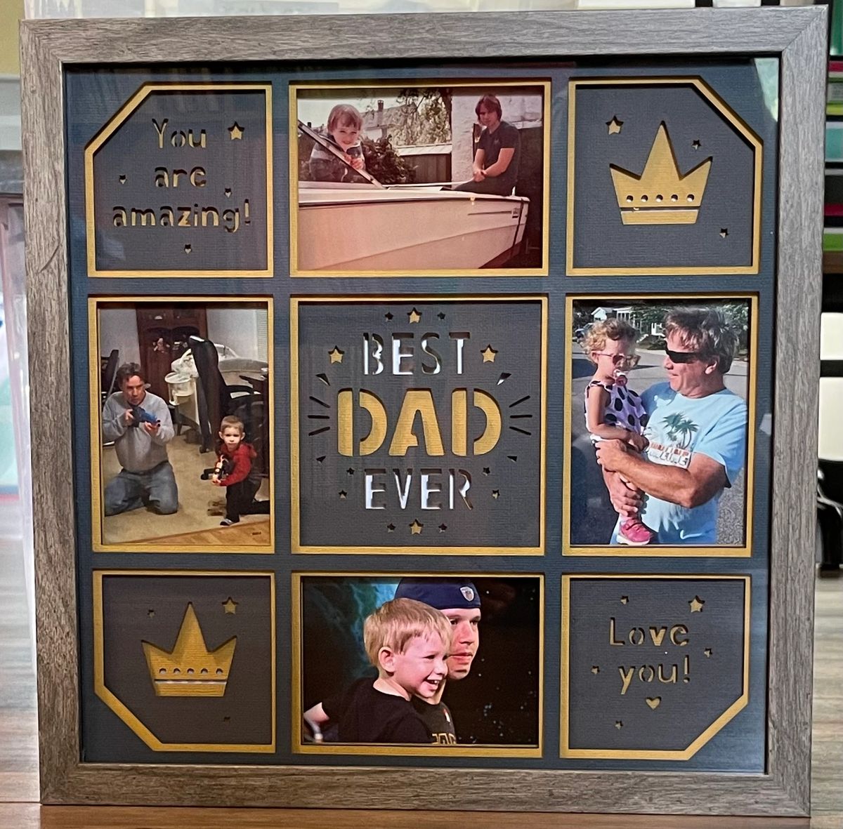 12X12 Best Dad Picture Shadow Box