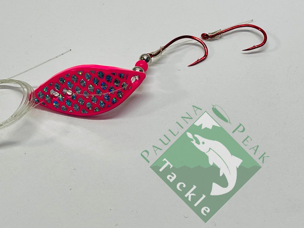 PtFB-2111 Pink Scale Glow Back Platinum Flutter Bug