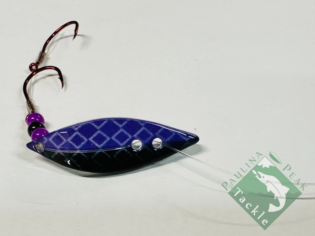 PtSFB-2115 Purple & Black Scale Moon Back Platinum Skinny Flutter Bug