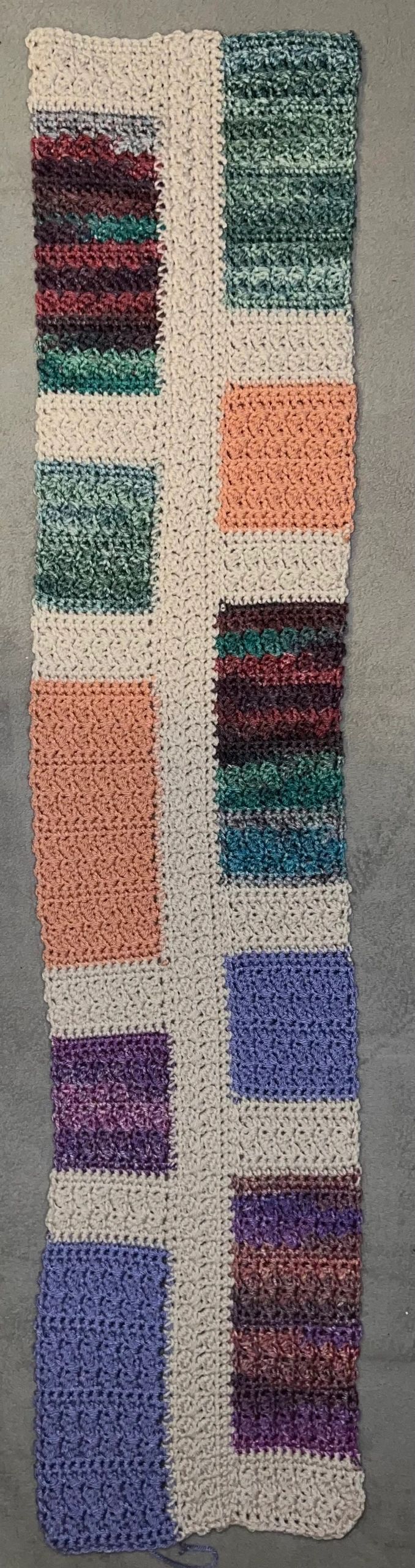 Crocheted Jericho / Part 3 - Join as you go Color Block Sml Rctgl