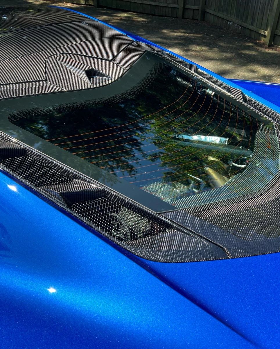Concept8 Carbon Fiber Rear 3-Piece Rear Backlight Trim Bezels 2020-24