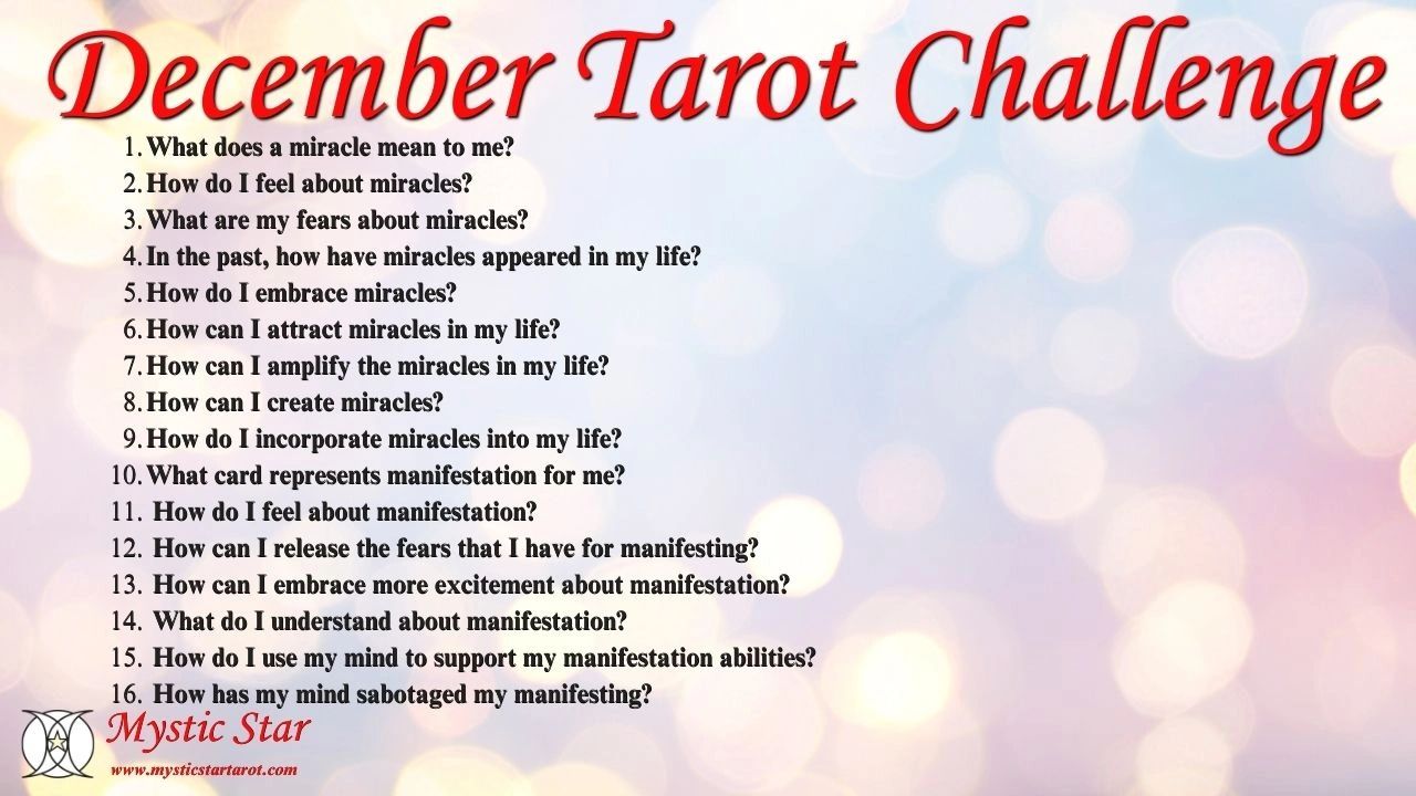 December 2025 Tarot Challenge