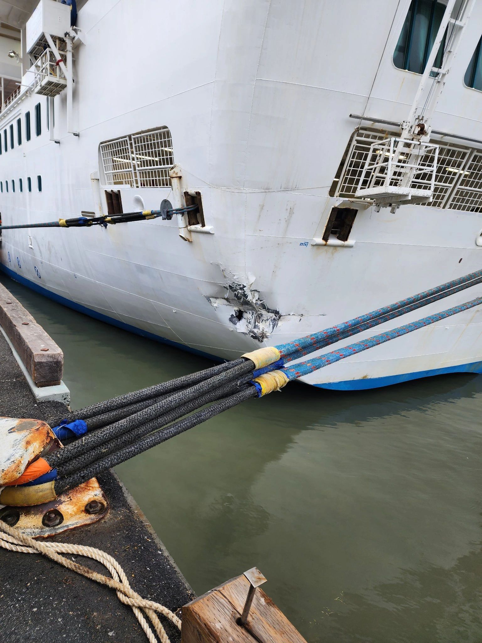 Ruby Princess Smashes into Dock in San Francisco