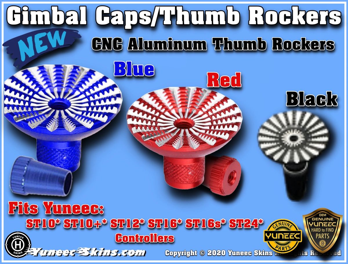 Yuneec Gimbal Stick Caps - Thumb Rockers Fits All ST Series Controllers