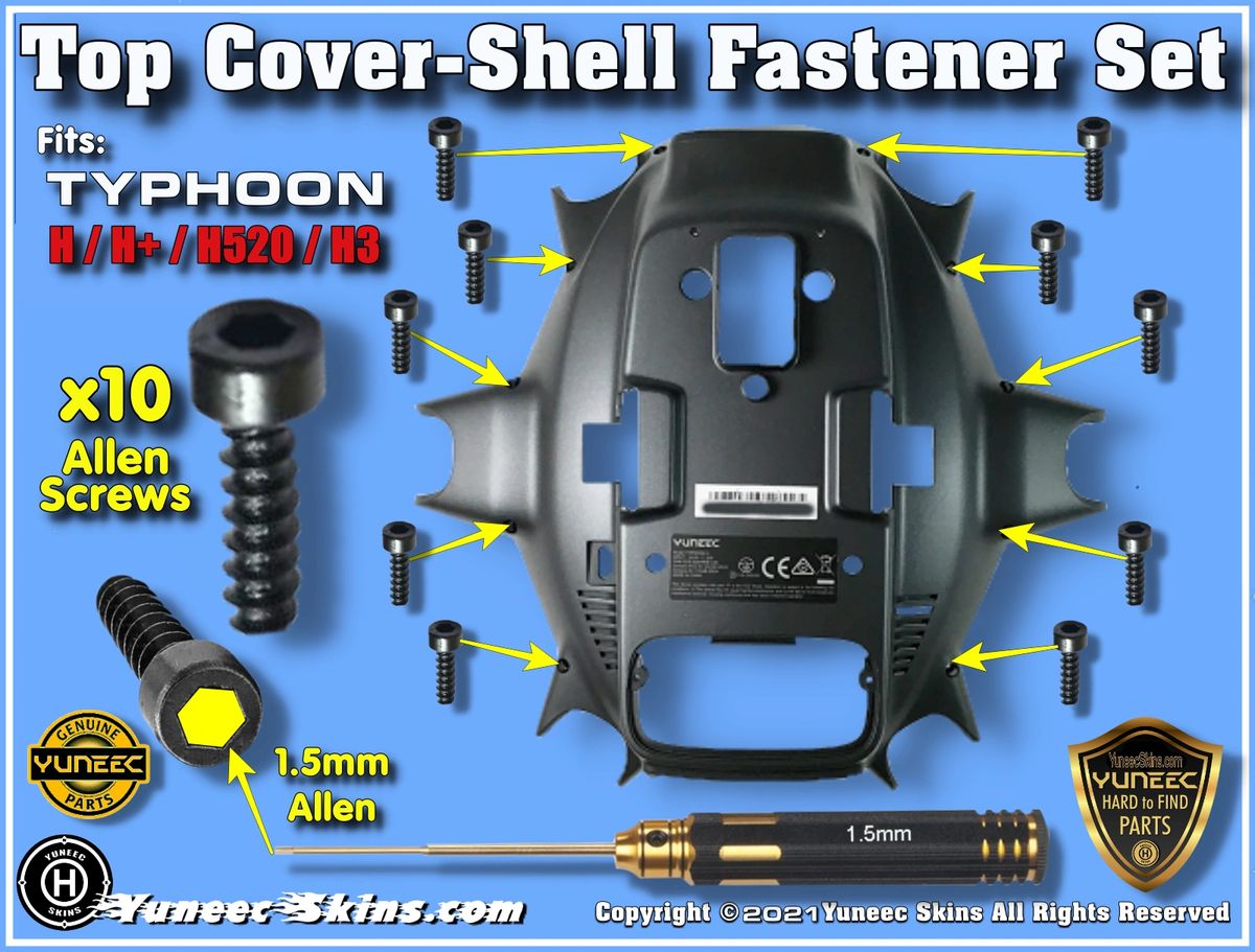 Top Cover-Shell Fasteners for Typhoon H, H+, H520, H520e, H3
