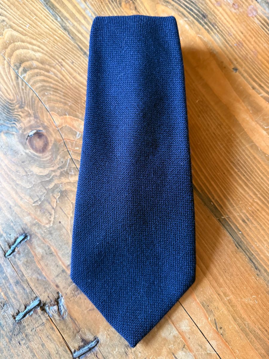 King Edward pure wool navy tie