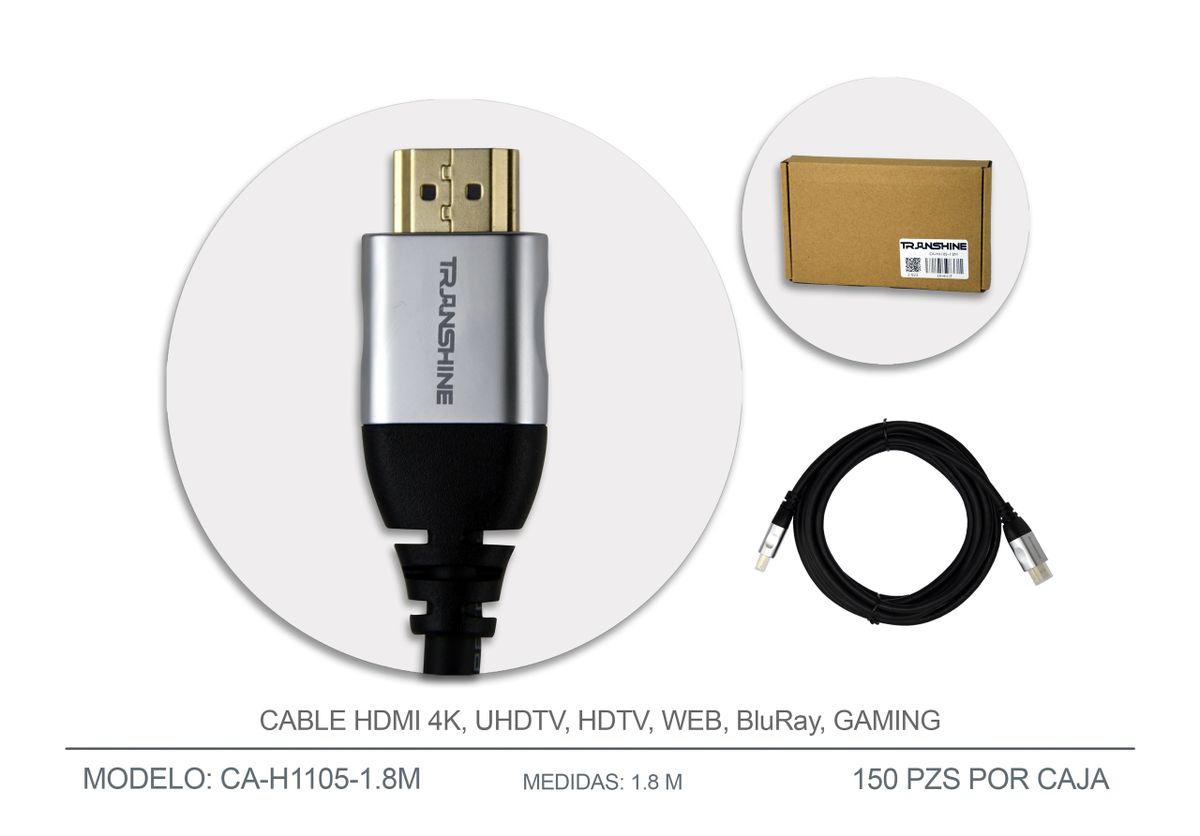 CABLE HDMI / CA-H1105-1.8M
