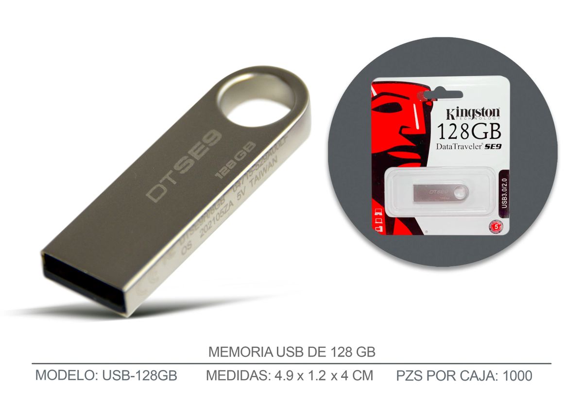 MEMORIA USB 128 GB/USB-128GB