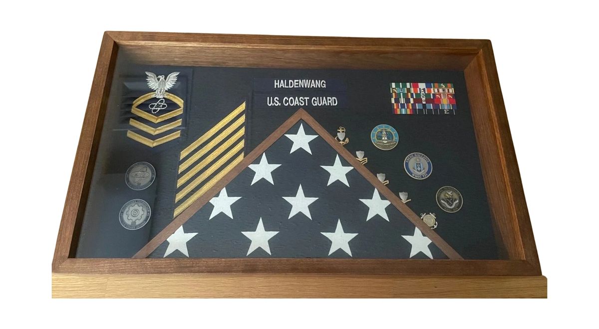 Military Shadowbox with American Flag