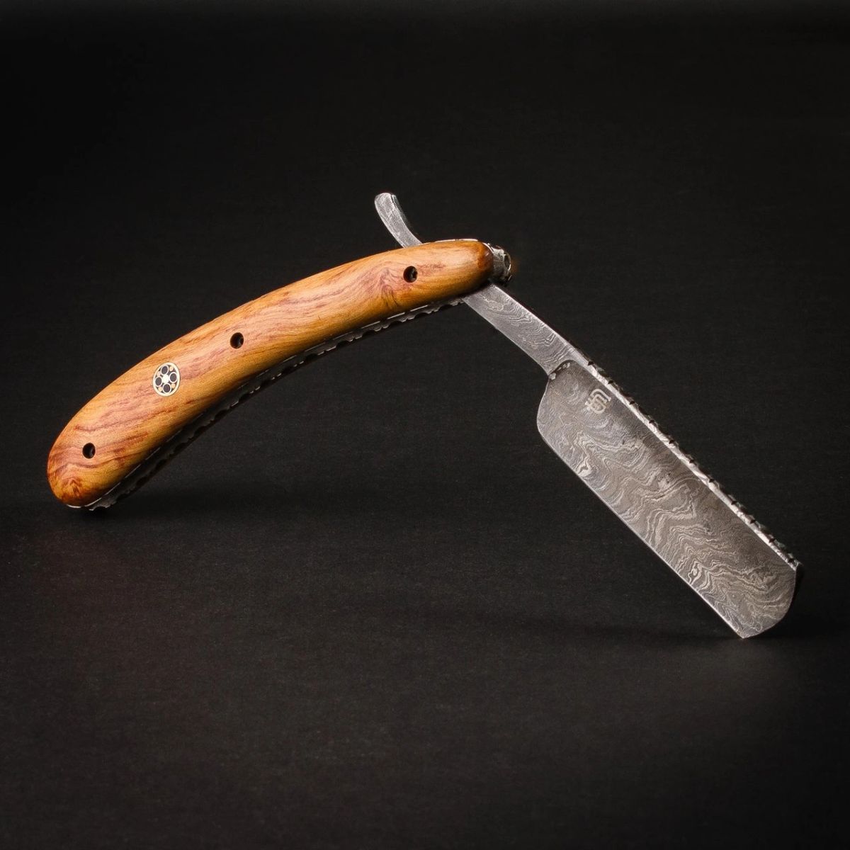 Forseti Throat Cutter Damascus Straight Razor