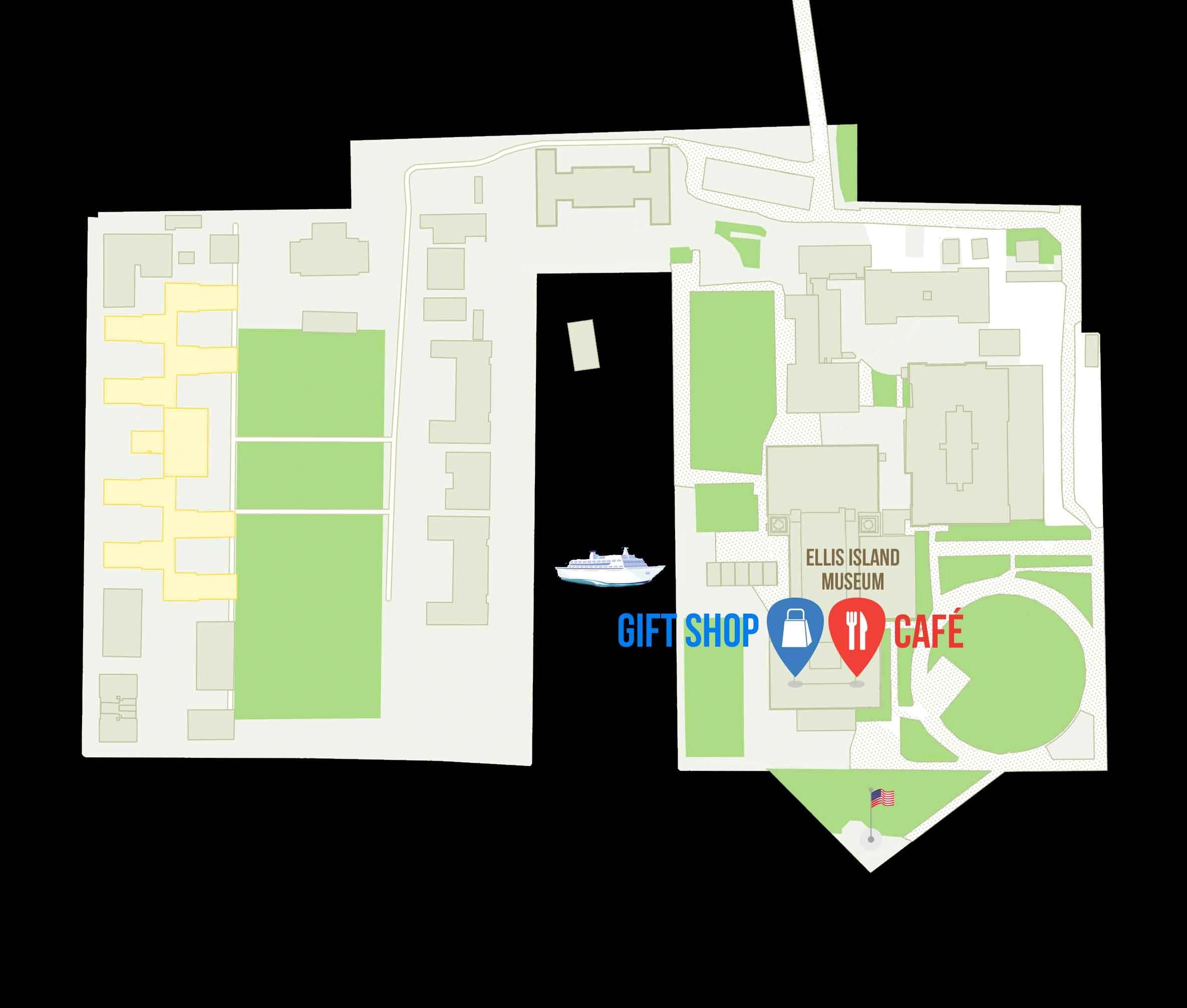 Ellis Island Map