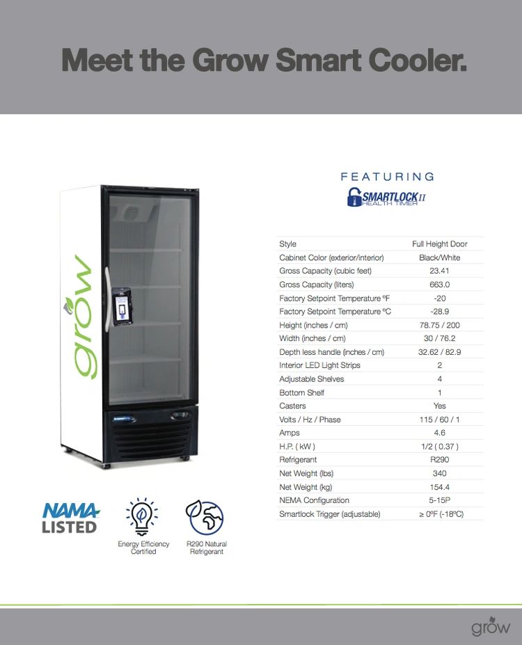 Meet our Grow smart cooler. A self-service micro market.