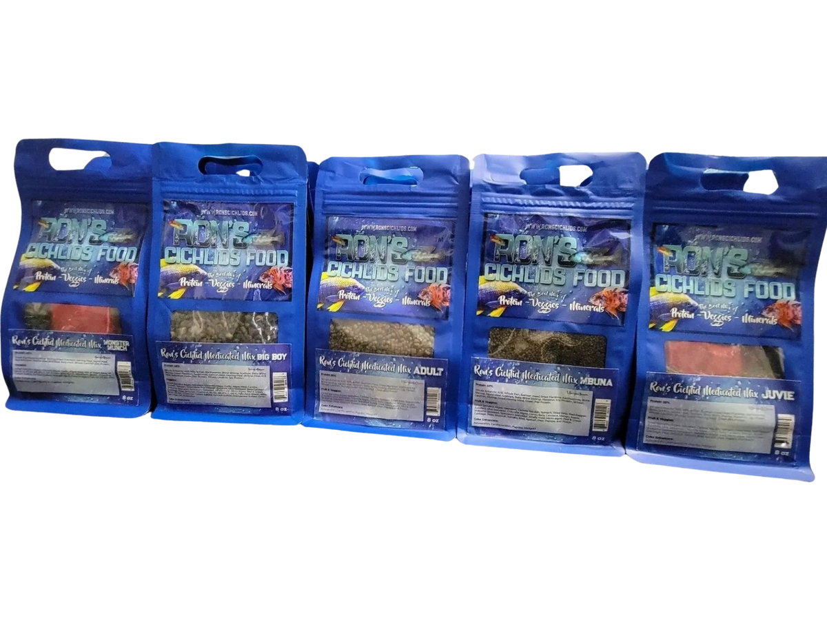 Rons Medicated food mix-Treats many fish illness! Tropical fish Koi ...