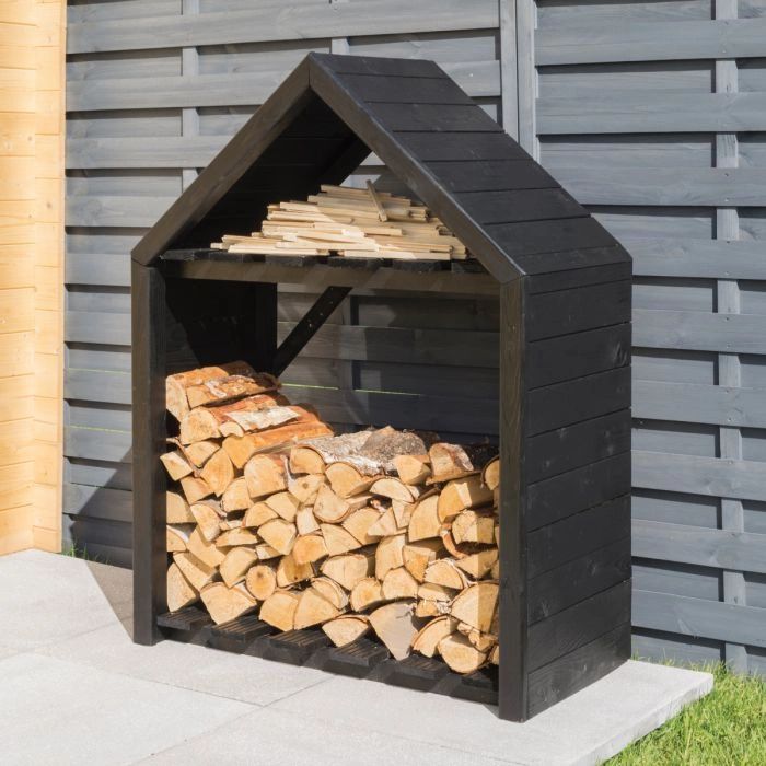 Offley Black Log Store 915mm x 315mm