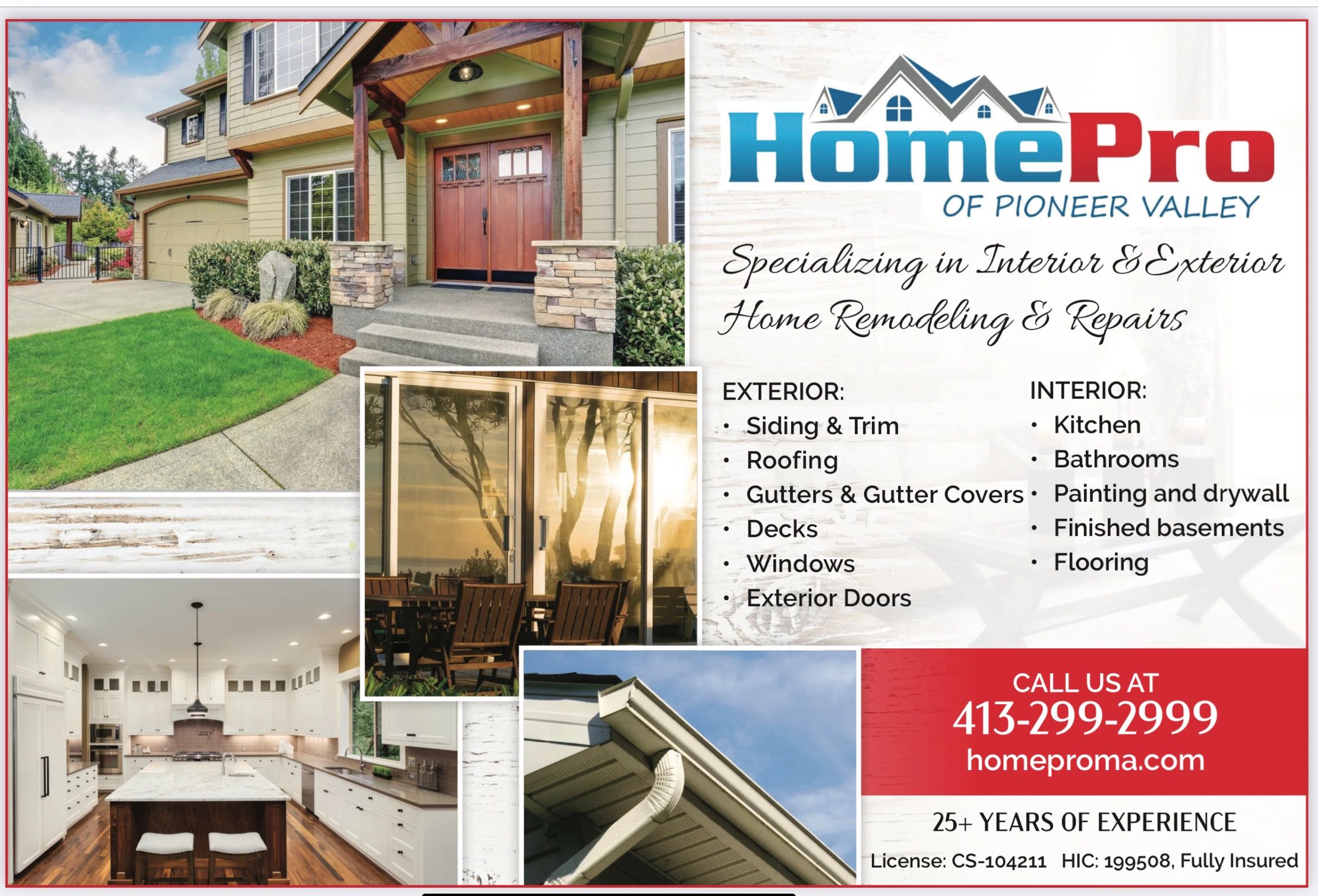 HomePro Of Pioneer Valley - Home Improvement, Exterior Renovation