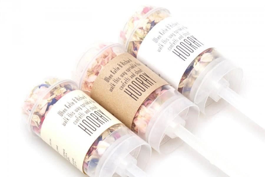 personalised wedding confetti poppers