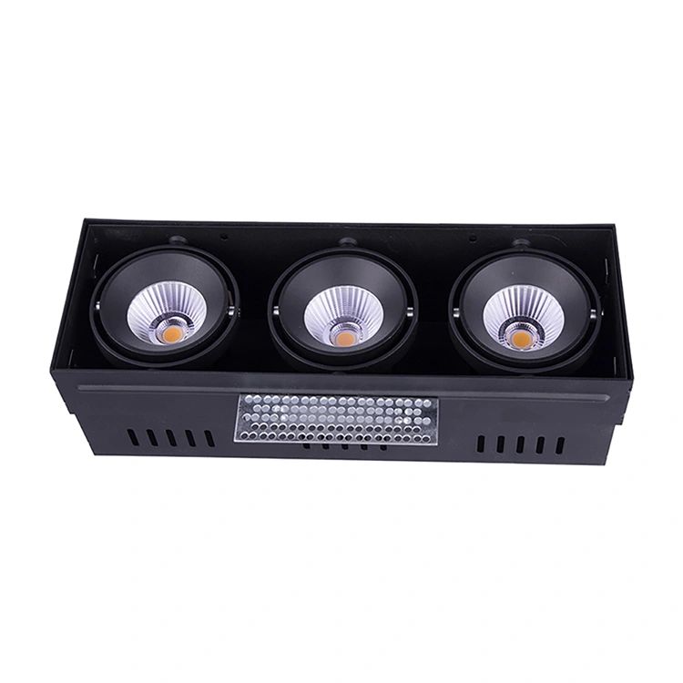 Triple Recessed Led Grille Lamp