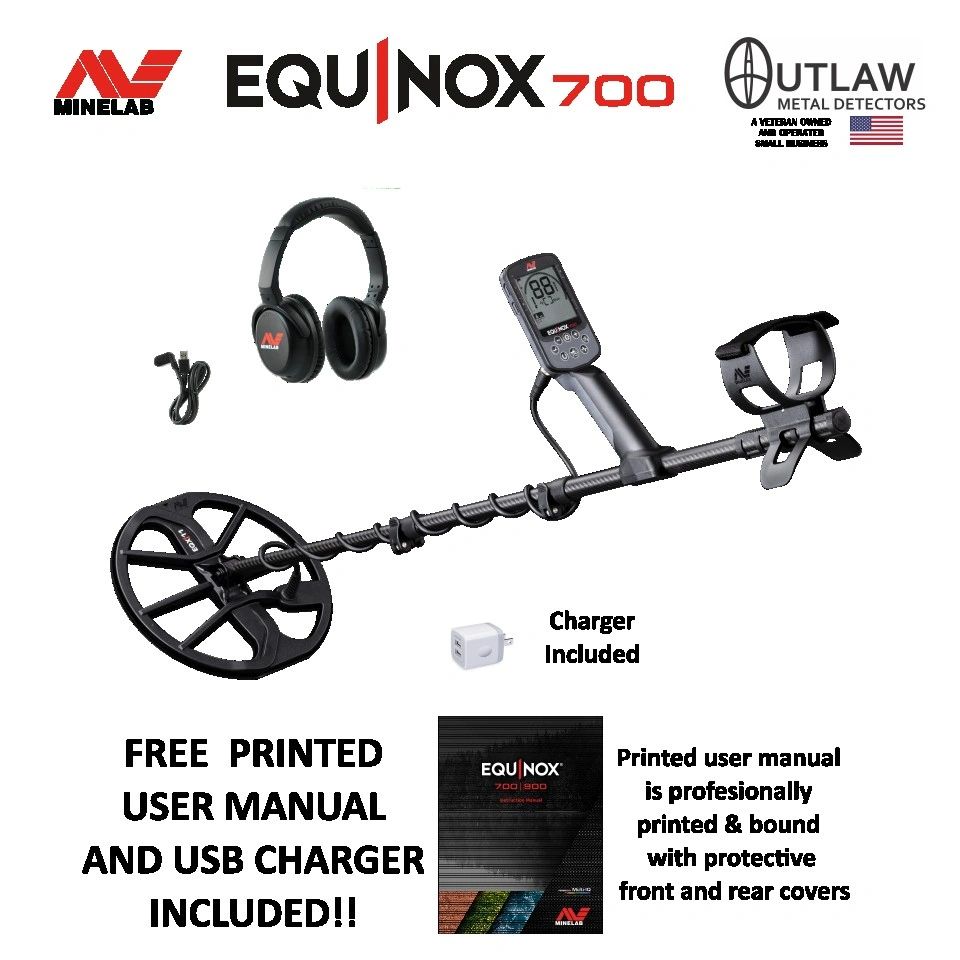 Minelab Equinox 700 metal detector with ML-85 wireless headphones ...
