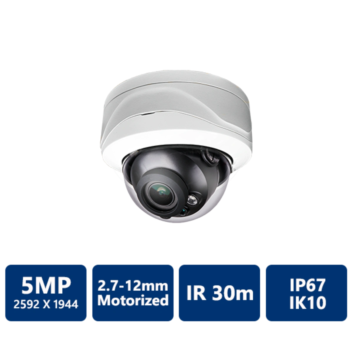 Dahua OEM 5MP HDCVI IR DOME CAMERA 2.7-12MM MOTORIZED LENS(CAM-IC9315-Z)