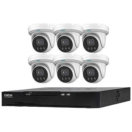 Capture Advance R2-IP8C5MPK 7-Piece Kit, Includes (1) 8-Channel 4K PoE ...