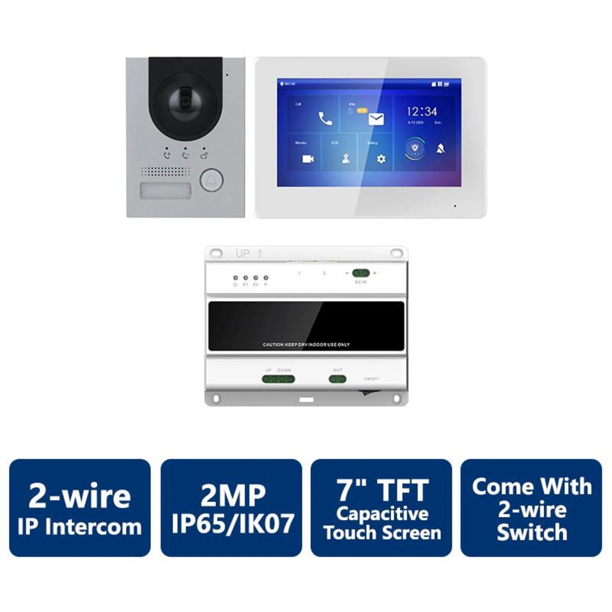 Dahau OEM 2-Wire IP Villa Outdoor Station & Indoor Monitor Kit(VDP-DH ...