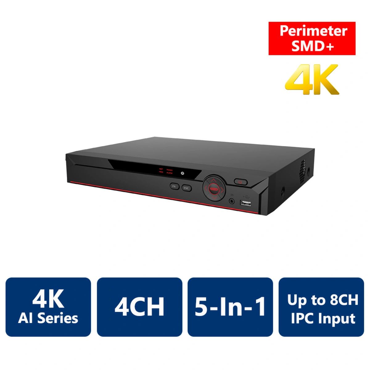 Dahua OEM4CH AI PENTA-BRID 4K MINI 1U XVR (XVR-XV51A04H-4KL-I3)