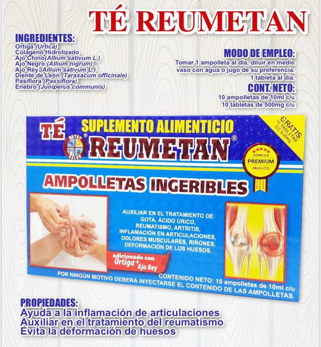 REUMETAN CAJA C/10 AMPOLLETA INGERIBLES