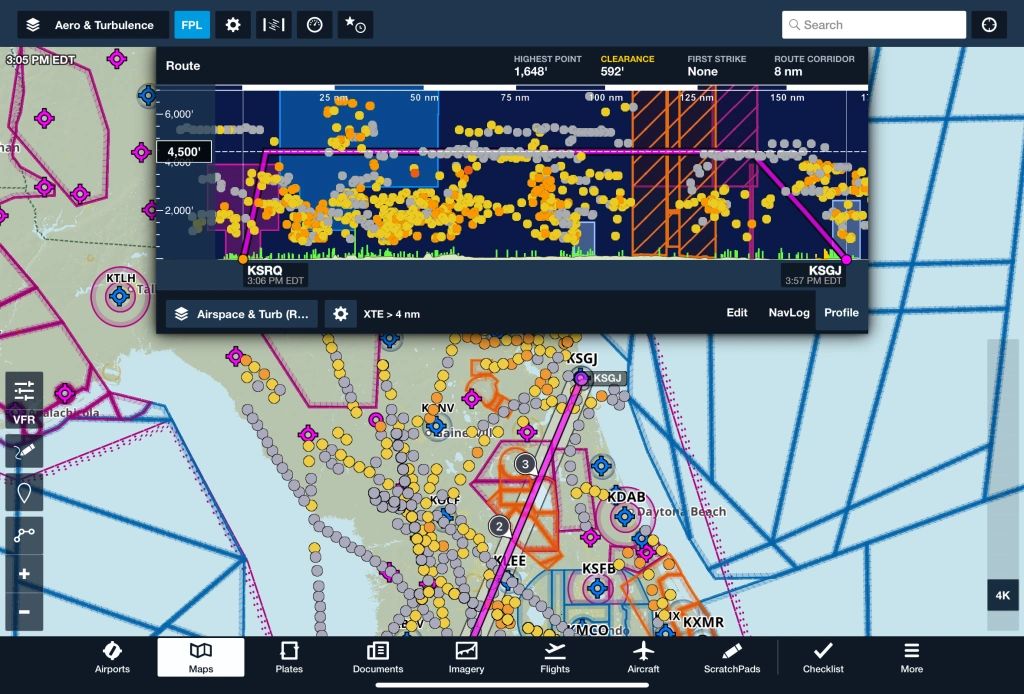 FOREFLIGHT REPORTED TURBULENCE MAP LAYER