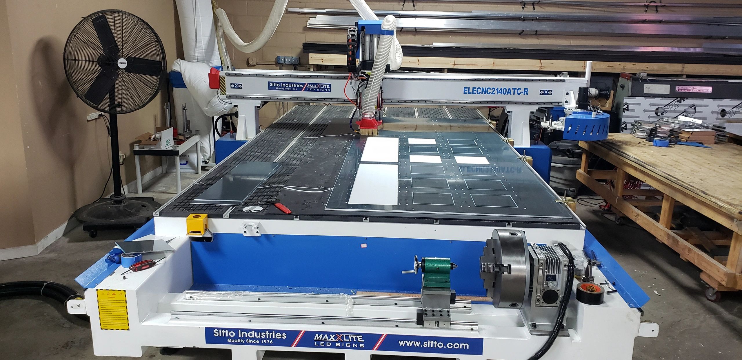 Watch as how we CNC cut a typical aluminum face panel