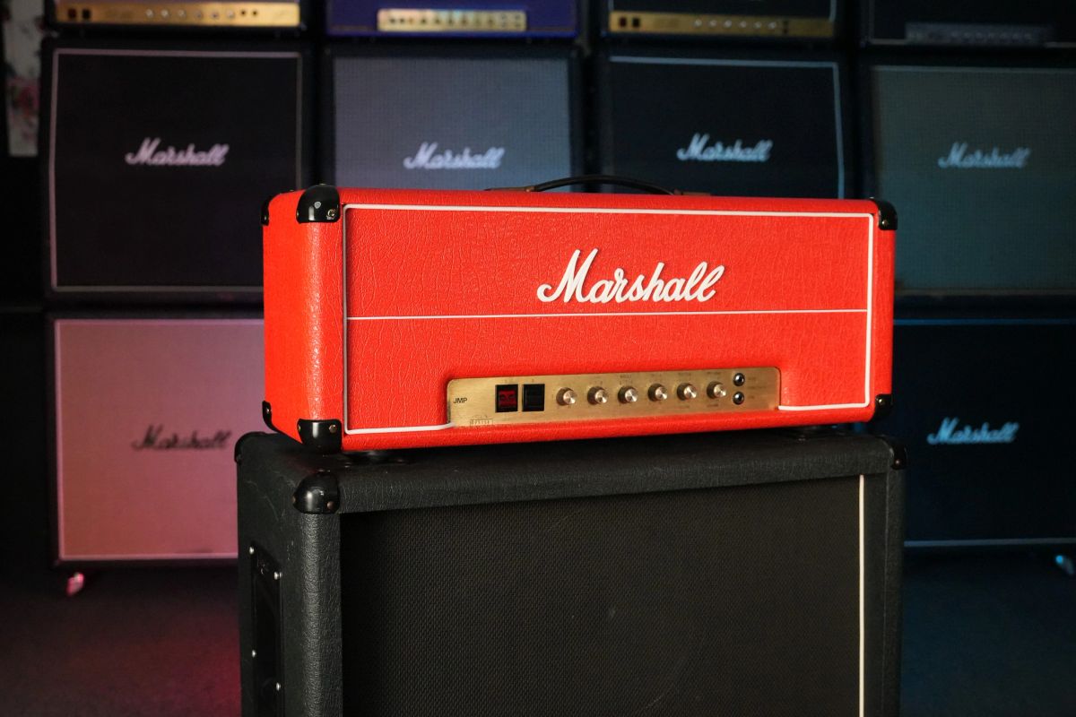 Marshall JMP 2203 Mk2 Master Model Lead 100-Watt Guitar Amp Head 1980 - RED