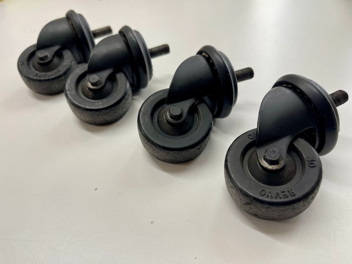 REVVO 2-050 - Marshall Caster Wheels x 4 - Black - 1970's