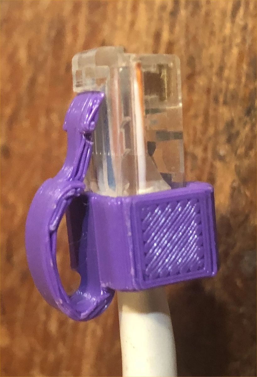 3D Printed RJ-45 Broken Tab Fixers - Two Parts Included