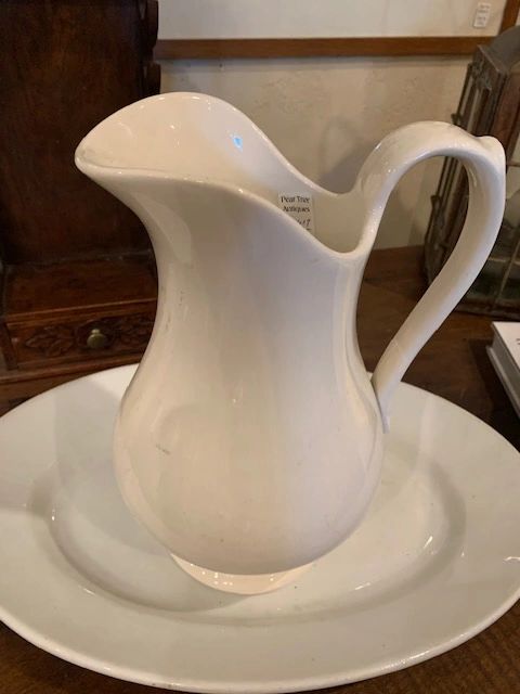 White Ironstone Pitcher