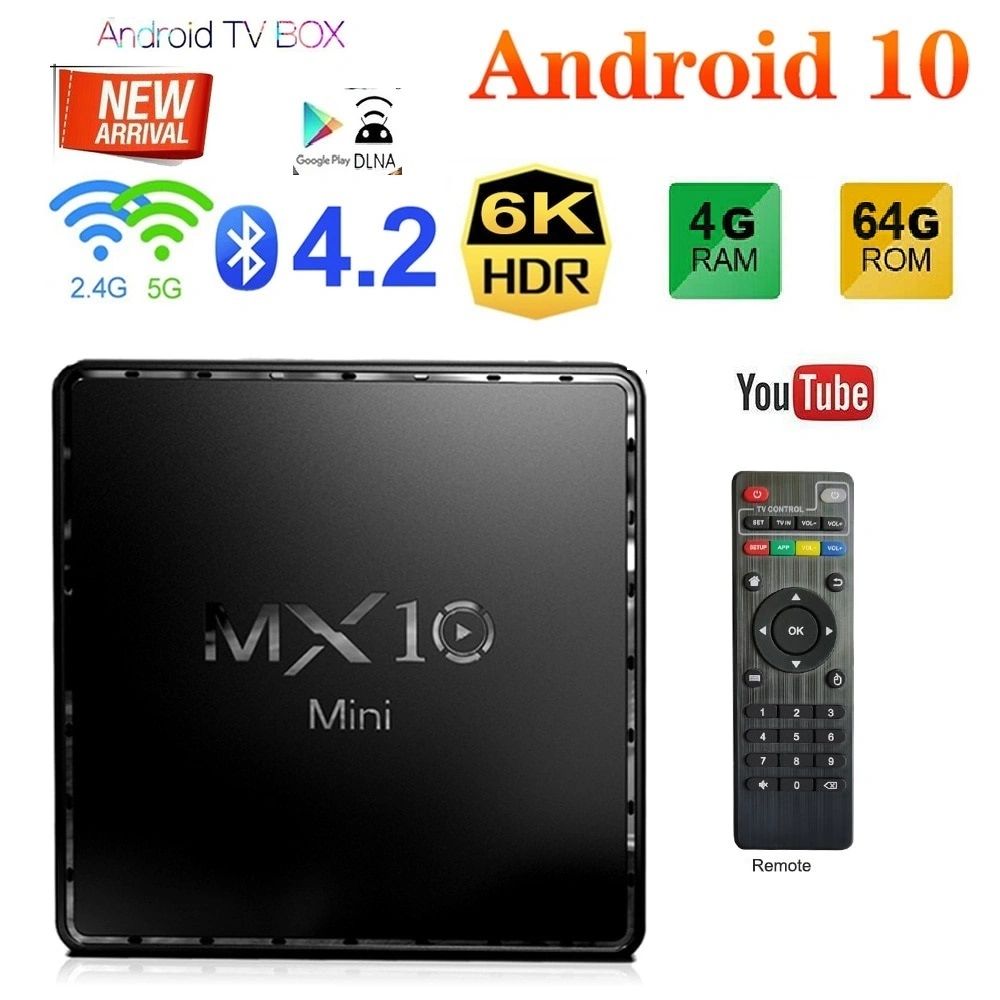 Latest Feb 2021 MX10 MINI Android 10.0 TV Box 4GB / 64gb Dual wifi ...