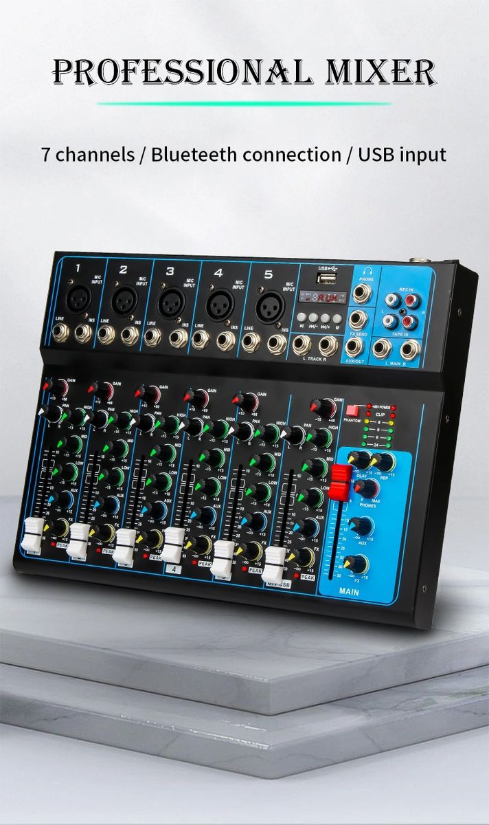 Professional Sound Mixer Stage Live Studio Karaoke Mini Audio Mixer Usb ...